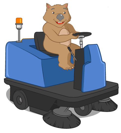 SCRUBBING MACHINE HIRE BRISBANE | WOMBAT SWEEPERS